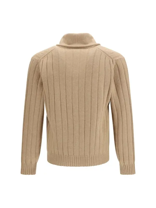 Brunello Cucinelli Ribbed Cashmere Cardigan - Cream
