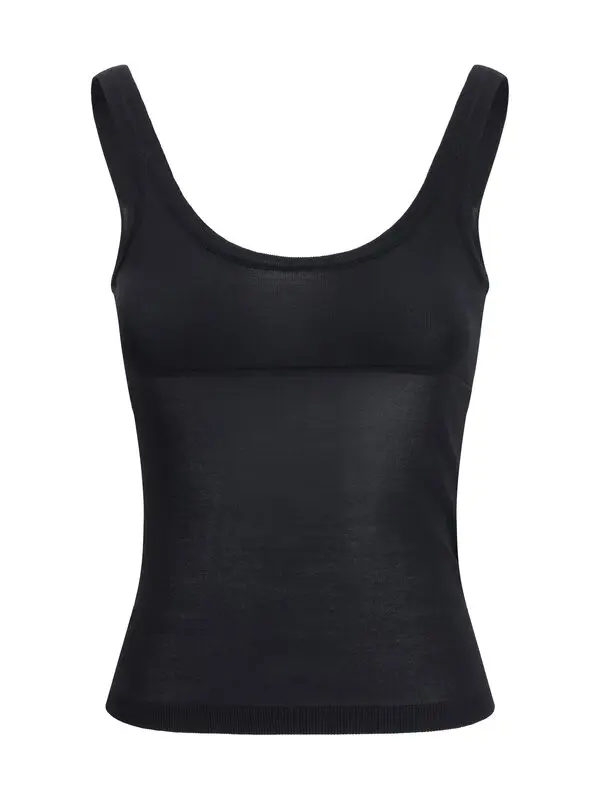 Max Mara Biada Wide Neckline Top - Black