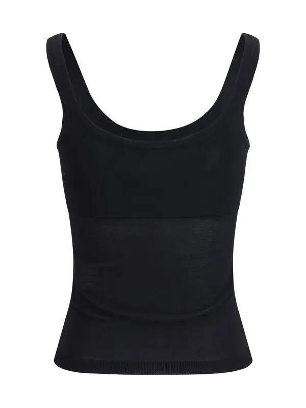 Max Mara Biada Wide Neckline Top - Black
