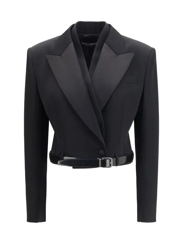 Dolce & Gabbana Sicilia Double-breasted Wool Gabardine Jacket - Black