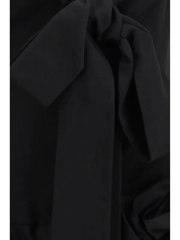 Magda Butrym Midi Dress With Draped Shawl Collar
