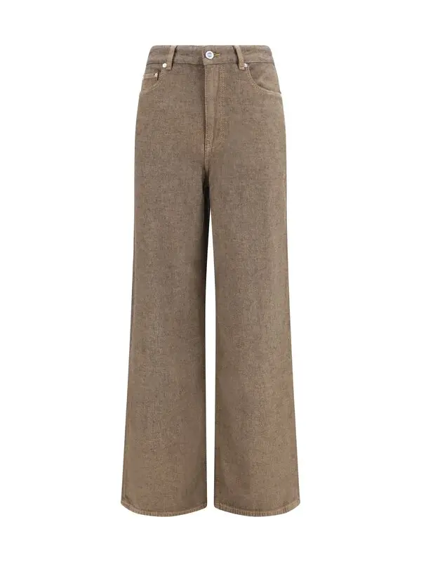 GANNI Lari Neppy Denim Jeans - Brown