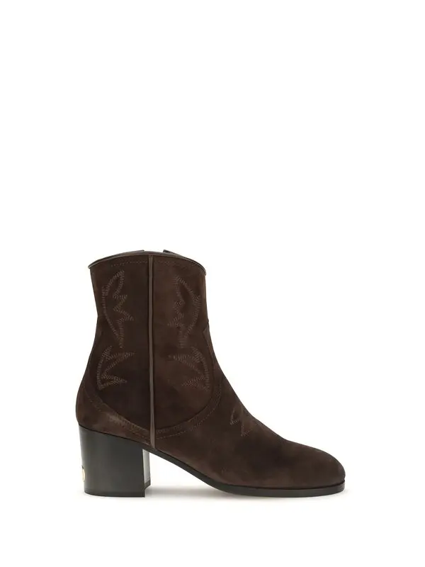 Valentino Garavani Zimmy Suede Ankle Boots - Brown