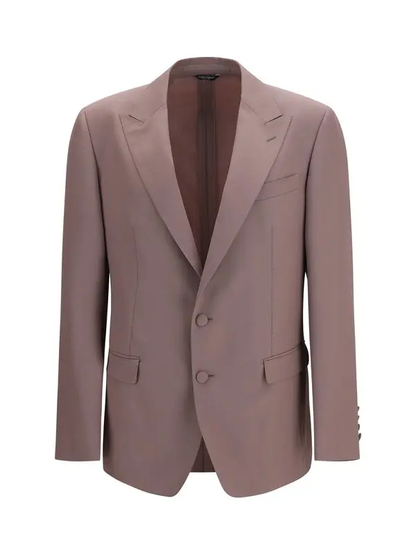 Dolce & Gabbana Single-breasted Wool Poplin Jacket