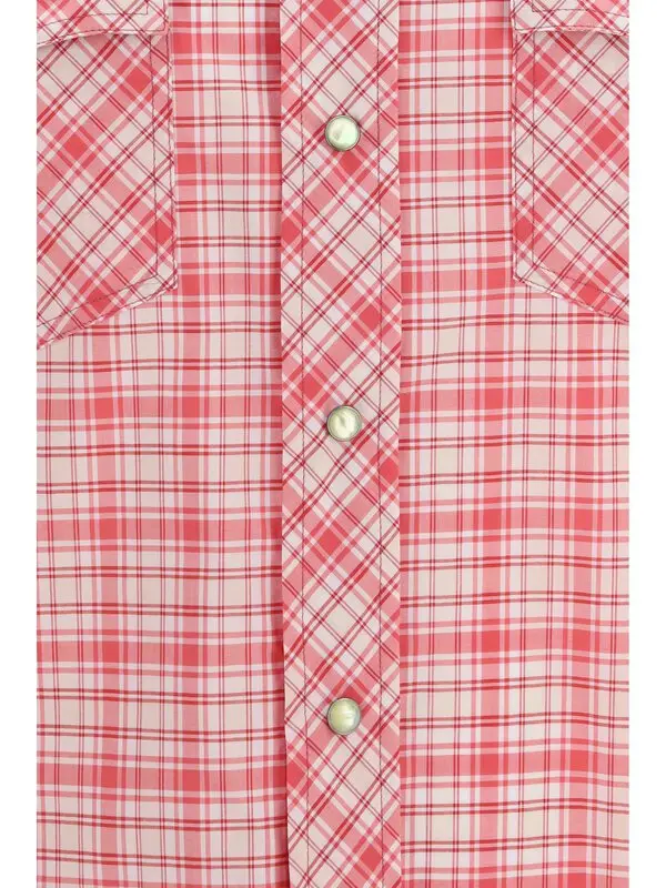 Versace Slim Checked Cotton Poplin Shirt