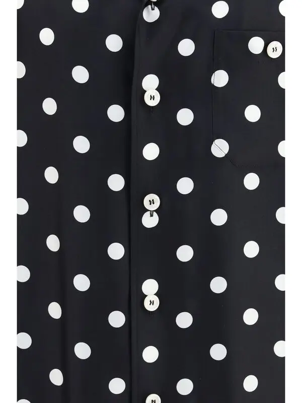 Dolce & Gabbana Polka Dot Silk Twill Shirt