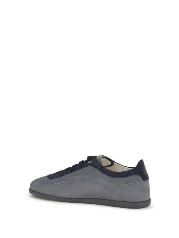 Brunello Cucinelli Nubuck And Suede Sneakers With Slim Sole