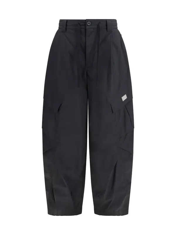 Dolce & Gabbana Cotton Gabardine Pants - Black