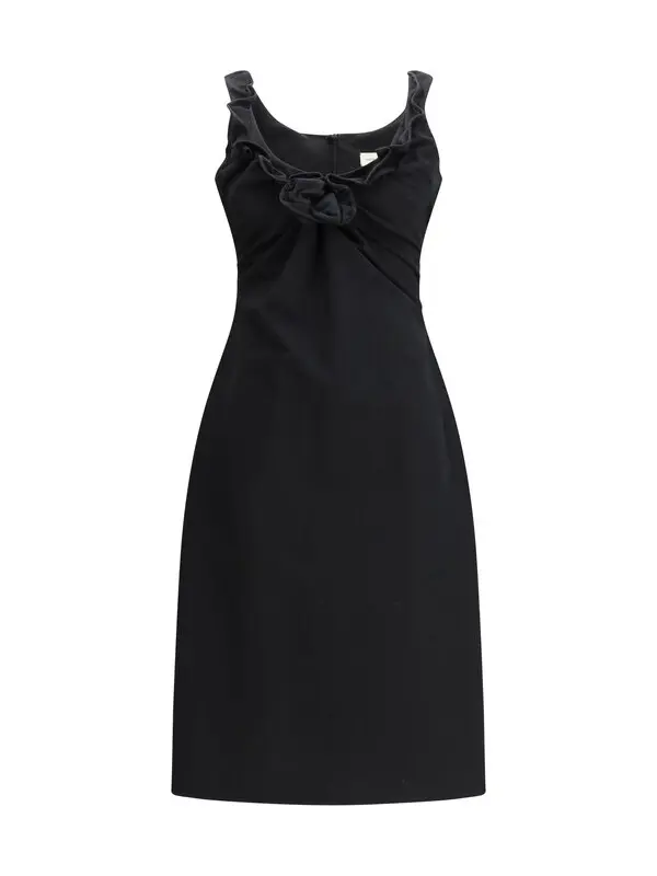 Magda Butrym Sleeveless Dress With A Draped Neckline - Black