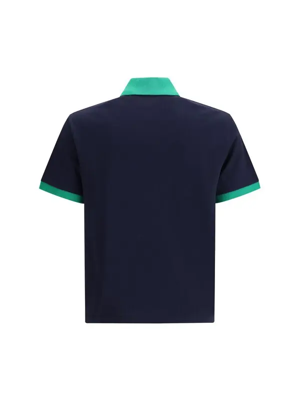 Versace Polo In Cotton Piqué With Embroidery