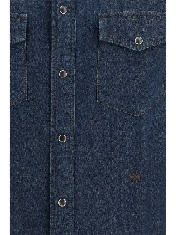 JACOB COHЁN R2 Western Cotton-denim Shirt