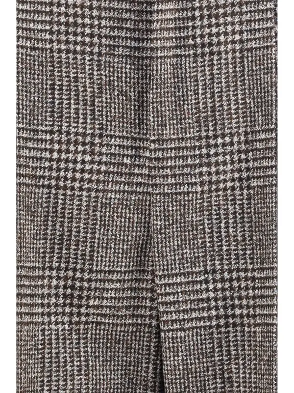 Dolce & Gabbana Alpaca Blend Prince Of Wales Pants - Brown