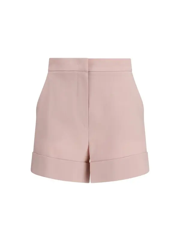 Max Mara Mohair And Silk Canvas Shorts - Pink