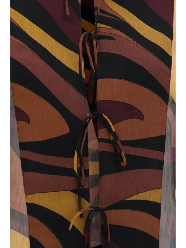 Emilio Pucci Creponne Shirt In Marmo Print