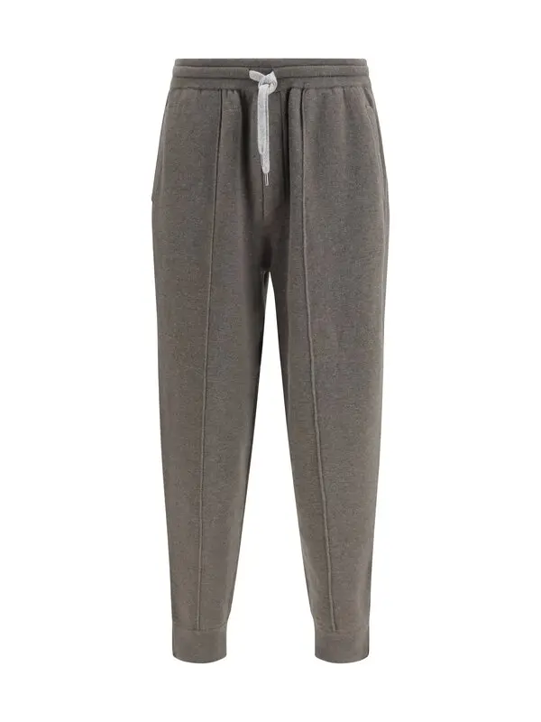 Brunello Cucinelli Double-knit Cashmere Pants With Crête And Zips At The Hem - Green