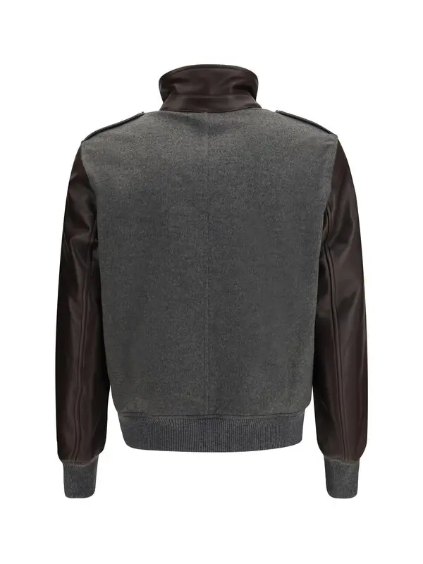 Brunello Cucinelli Membrane Finished Cashmere Beaver Bomber - Gray