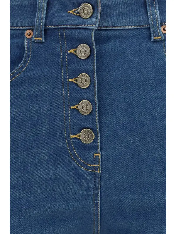 Valentino Garavani Fitted Jeans With Lace Details