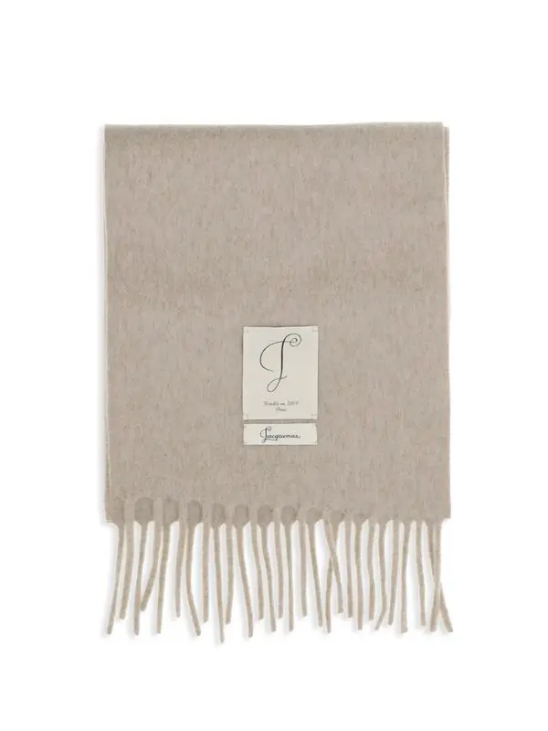 Jacquemus Cavallo Fringed Scarf - Cream