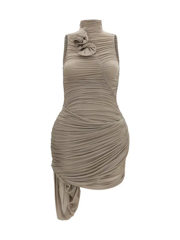 Magda Butrym Draped High-neck Dress