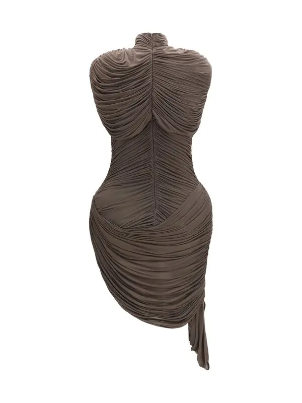 Magda Butrym Draped High-neck Dress