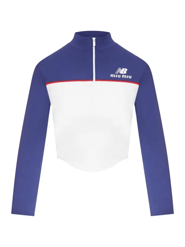 Miu Miu New Balance X Technical Jersey Top Featuring Coco Gauff