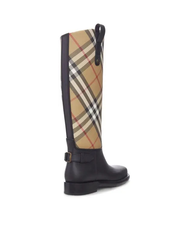 Burberry Rainboots Equestrian Check