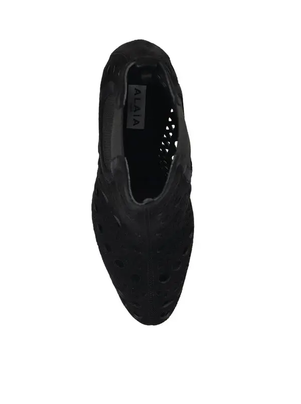 Alaïa Suede Heel Ankle Boots