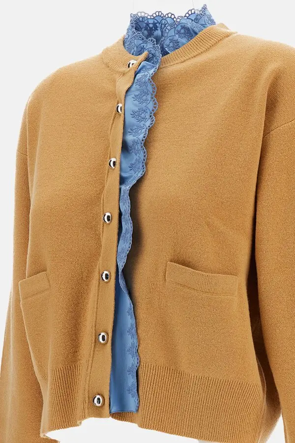 Rabanne Cardigan Con Dettagli In Satin