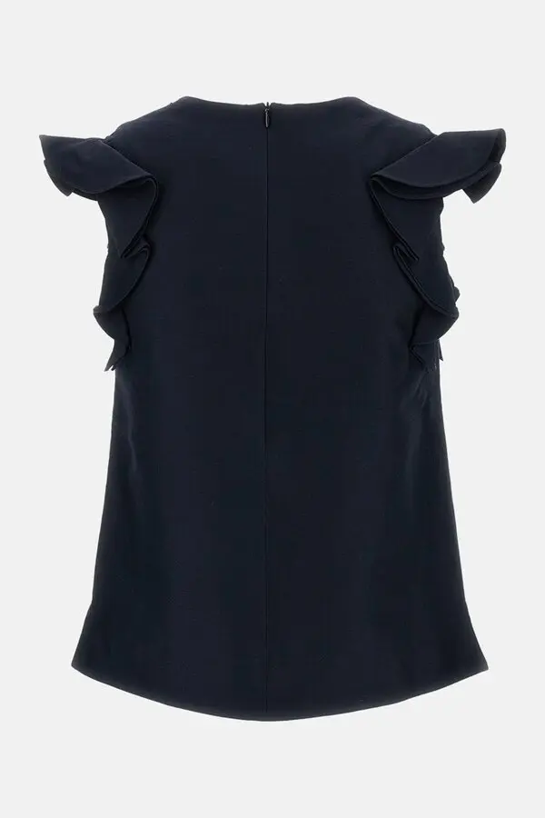 SHUSHU/TONG Top Smanicato Con Ricamo