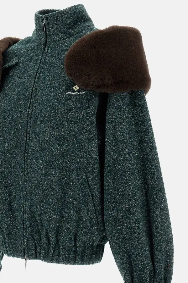 SHUSHU/TONG Giacca Oversize In Pelliccia Sintetica