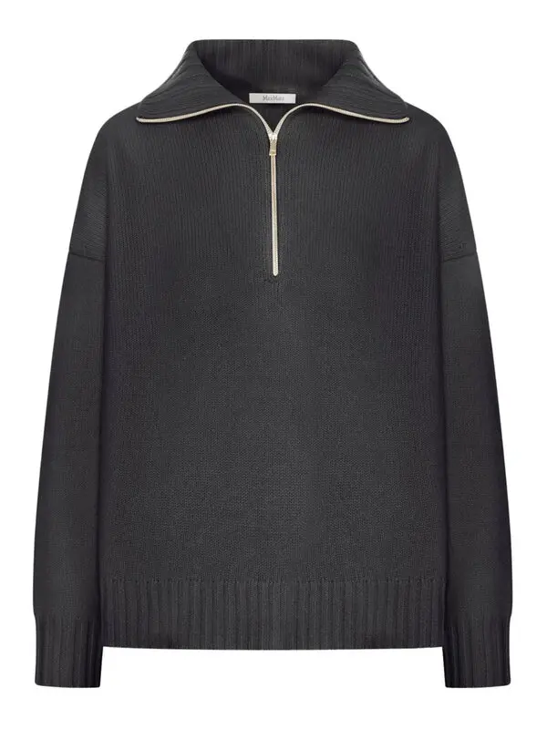 Max Mara High Neck Sweater In Cashmere Yarn - Multicolor