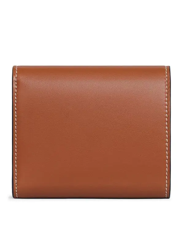 Celine Triomphe Small Flap Wallet In Leather