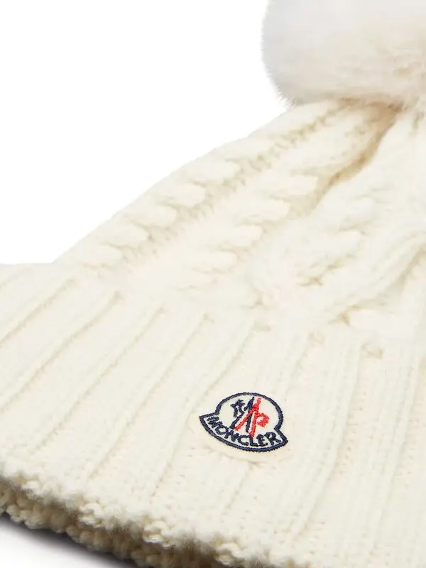 Moncler Wool And Cashmere Blend Hat With Pom Pom