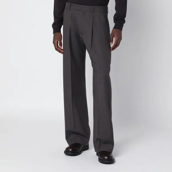 Our Legacy Striped Slack Pants In Wool And Cotton
