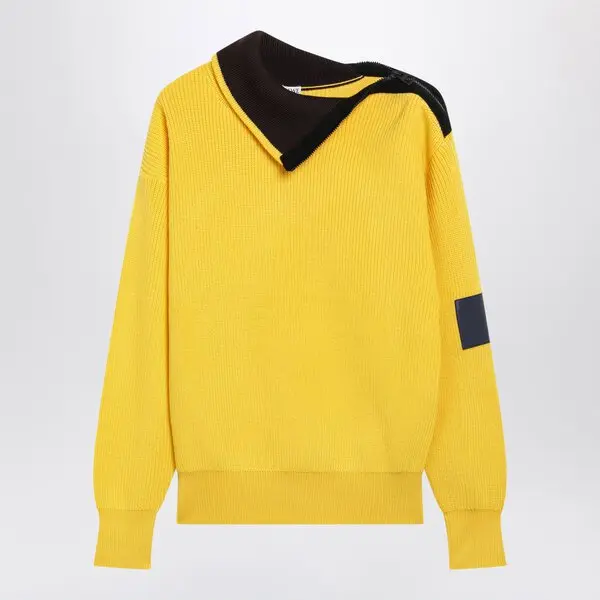 Loewe Wool Sweater With Zip Detail - Yellow