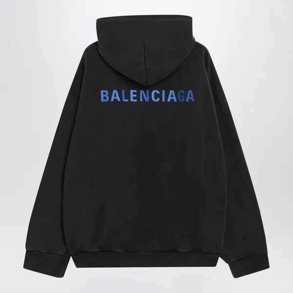 Balenciaga Faded-effect Oversized Hooded Sweatshirt