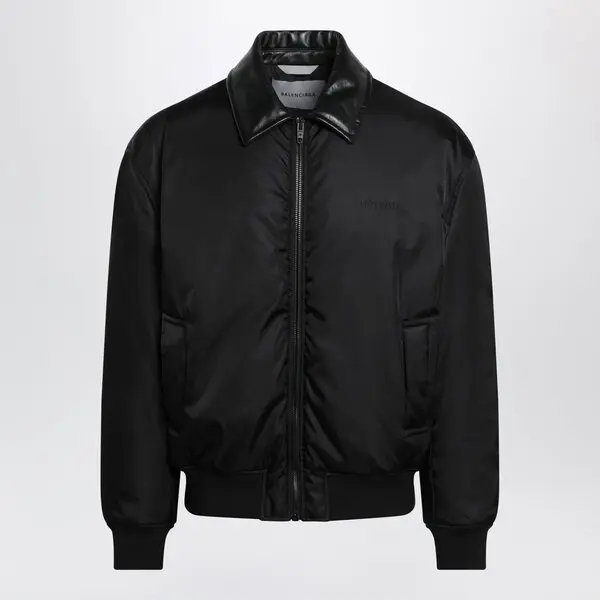 Balenciaga Zip-up Bomber Jacket In Cotton Blend