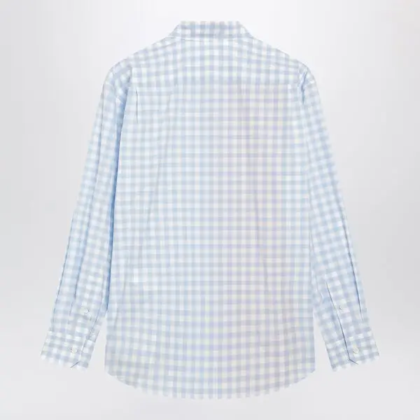 Loewe Light Blue And Orange Patchwork Cotton Shirt