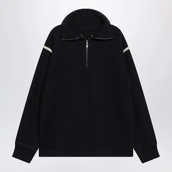 MAISON MARGIELA Wool Sweater With Elbow Patches - Blue