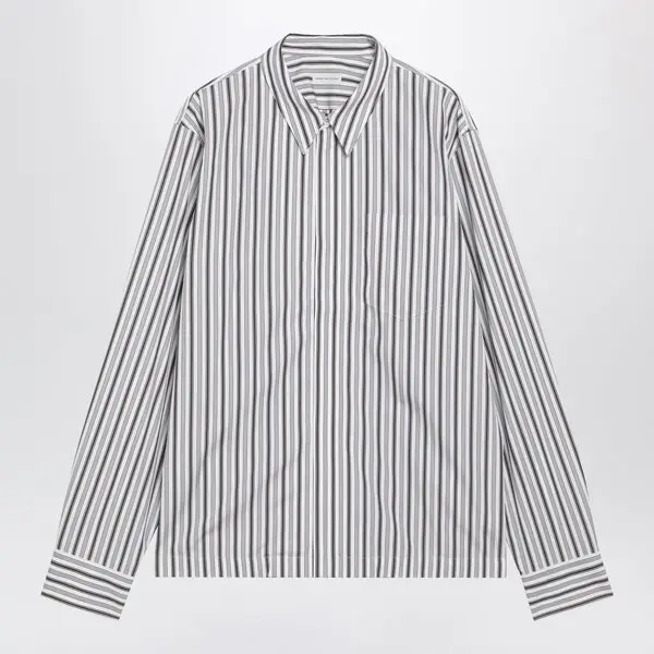 Dries Van Noten Striped Cotton Shirt With Zip