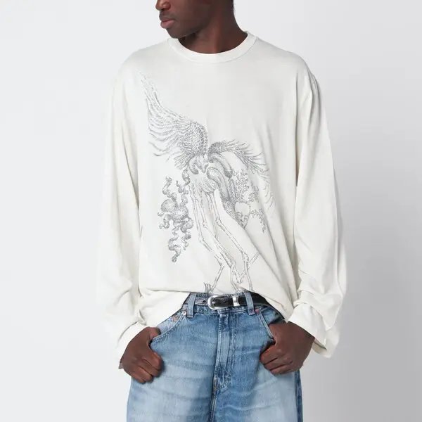 Our Legacy Box Long-sleeved Cotton T-shirt - White