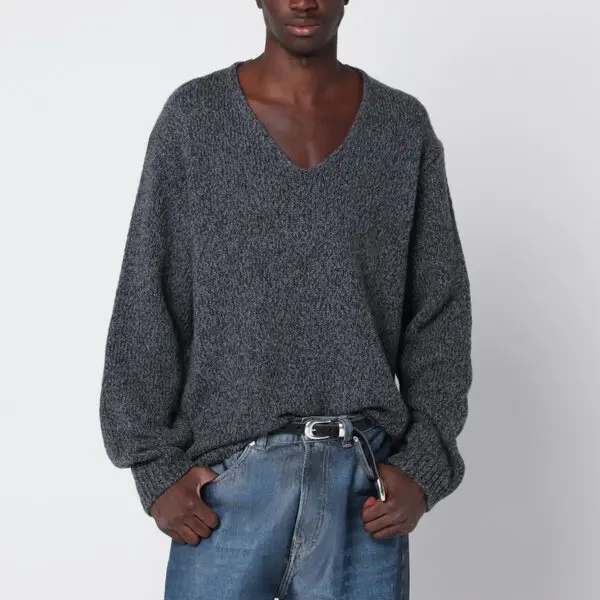 Our Legacy Ash Grey Wool Link Sweater