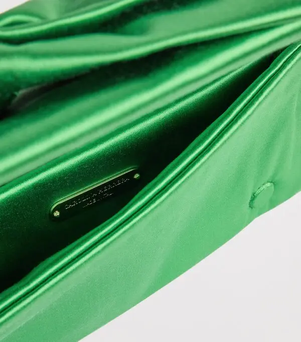 Carolina Herrera Satin Bow Karlita Clutch Bag - Green
