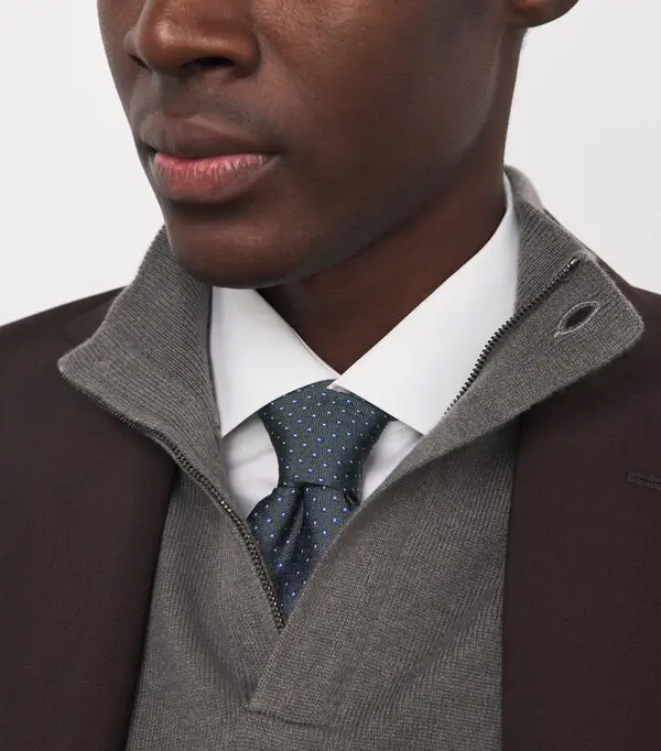Corneliani Silk Jacquard Tie - Green