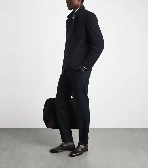 Corneliani Virgin Wool High-neck Jacket