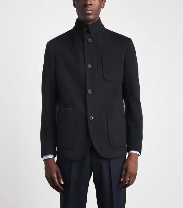 Corneliani Virgin Wool High-neck Jacket