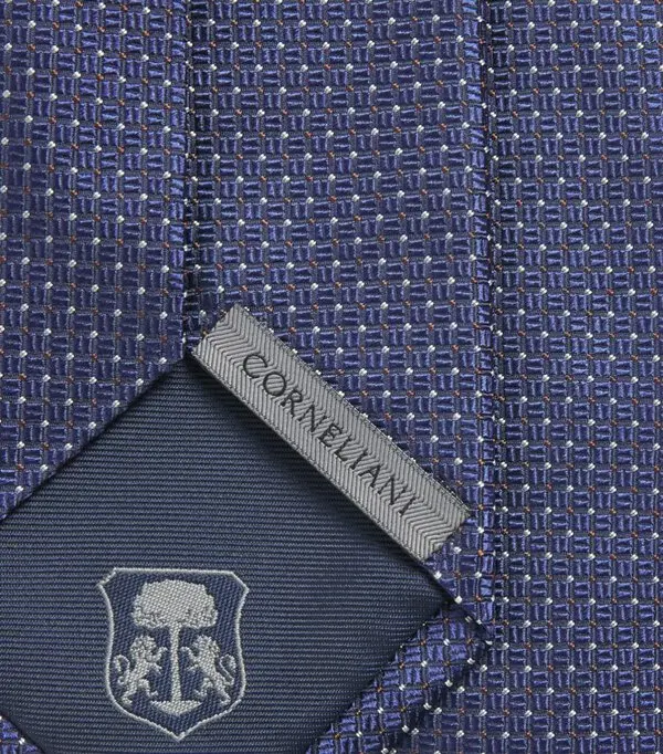 Corneliani Silk Jacquard Tie - Navy