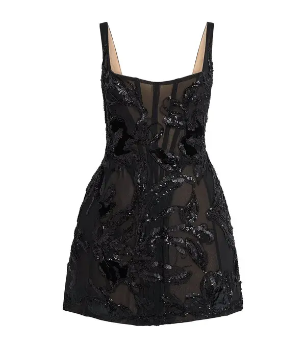 Costarellos Embellished Elitta Mini Dress