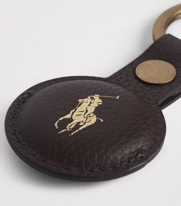 Polo Ralph Lauren Leather Polo Pony Airtag Key Fob
