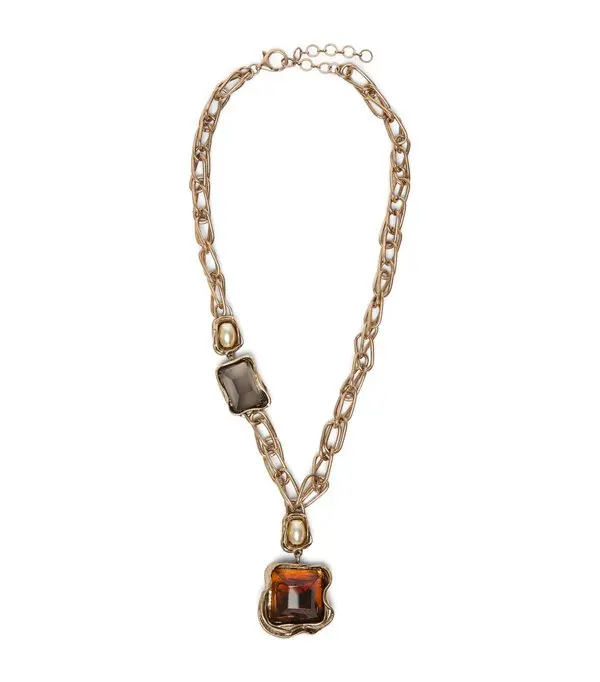 Max Mara Resin Chain Necklace